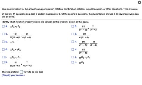 Solved O Give An Expression For The Answer Using Permutation