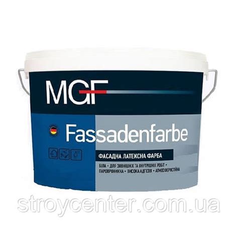 Купить Фасадная латексная краска MGF FASSADENFARBE 3,5кг, цена 294 грн ...