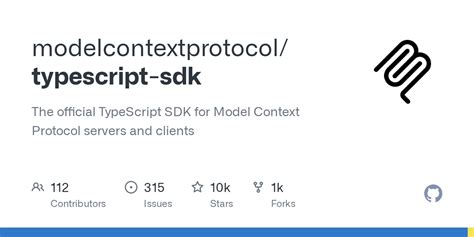 github modelcontextprotocol typescript sdk the official typescript sdk for model context