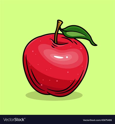 Apple Royalty Free Vector Image Vectorstock