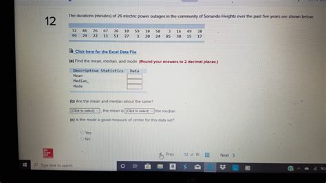 solved the durations minutes of 26 electric power outages