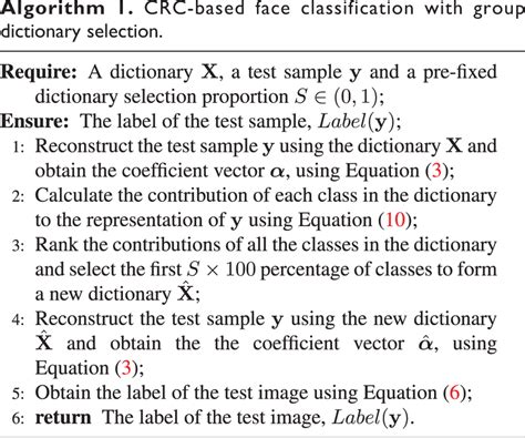 Crc Based Face Classification With Group Dictionary Selection Download Scientific Diagram