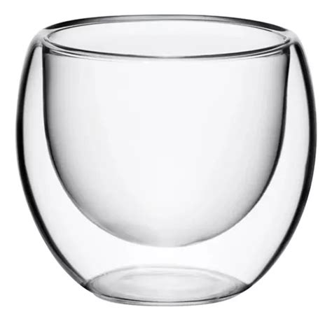 Copo Duo De Vidro Camada Dupla Parede Suco Café 80ml Parcelamento sem