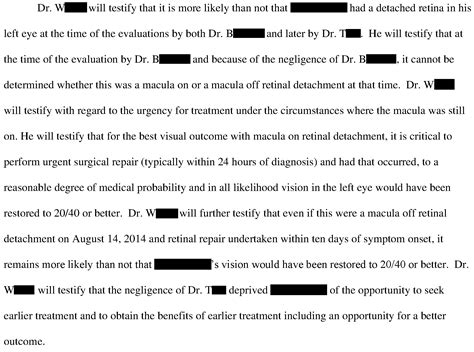 Retinal Detachment By Med Mal Reviewer