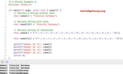 C String