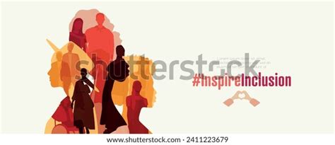 International Womens Day Banner Inspireinclusion Stock Vector Royalty