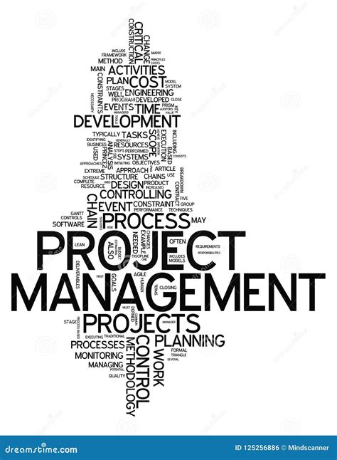 Word Cloud Project Management Stock Illustration Illustration Of