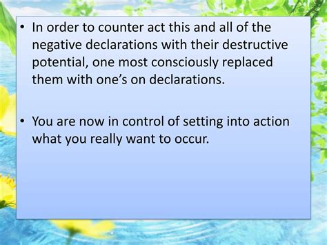 The Power Of Personal Declarations Pptx