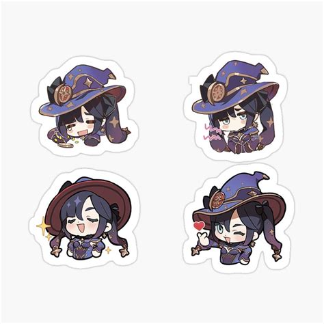Genshin Impact Mona Sticker For Sale By UBlueDuck In Cute