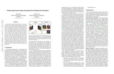 Weakly Supervised Learning Of Keypoints For 6D Object Pose Estimation