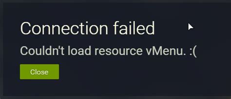 Unable To Load Connect Cannot Load Vmenu Resource · Issue 93 · Tomgrobbevmenu · Github