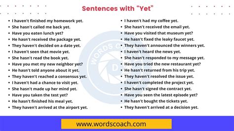 200 Sentences With Yet Word Coach