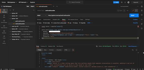 getting a 400 bad request error with setemailguestlist post api api