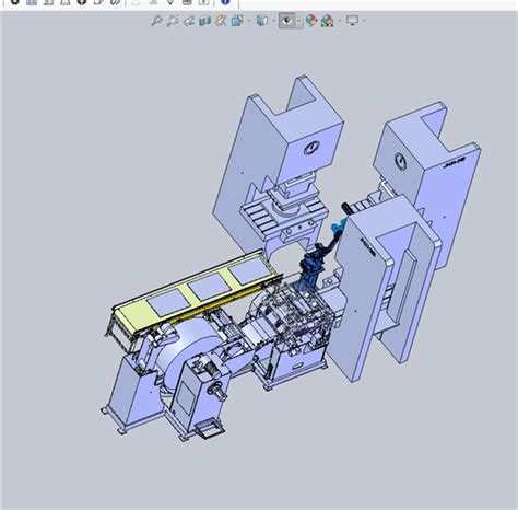 冲床自动化3d模型下载三维模型step模型 制造云 产品模型