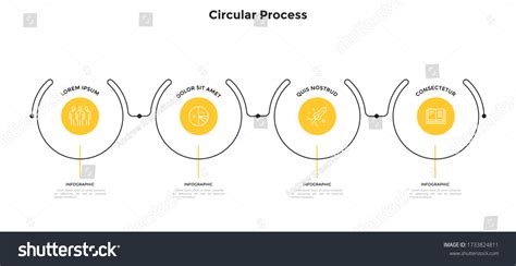 Progress Bar With Four Circular Elements Placed Royalty Free Stock Vector Avopix