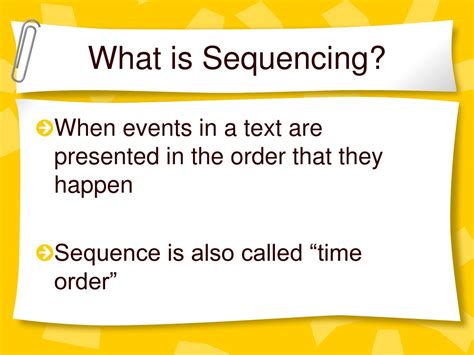 Ppt Importance Of Sequencing In Texts Understand The Order Of