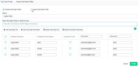 Data Driven Automated Testing Using Testsigma