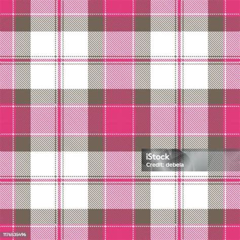 핑크와 그레이 스코틀랜드 타탄 격자 무늬 섬유 패턴 걸레에 대한 스톡 벡터 아트 및 기타 이미지 걸레 고풍스런 기울어진 Istock