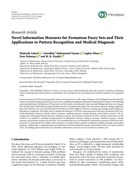 pdf novel information measures for fermatean fuzzy sets and their