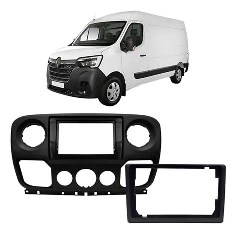 Moldura 9 E 10 Polegadas Renault Master 2014 À 2025 Preta Parcelamento Sem Juros