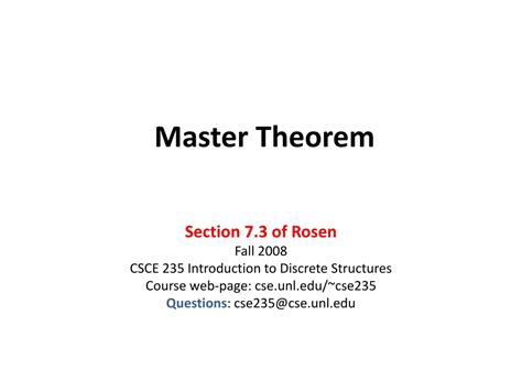 Ppt Master Theorem Powerpoint Presentation Free Download Id1223935