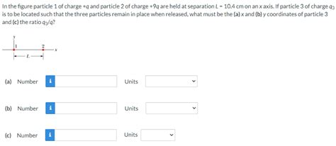 Solved In The Figure Particle Of Charge Q And Particle Chegg