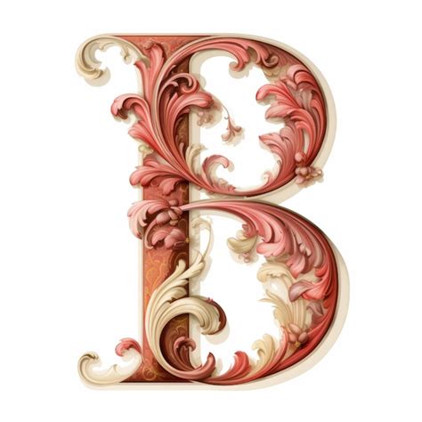 Premium Photo Stylized Letter B Isolated On White Background