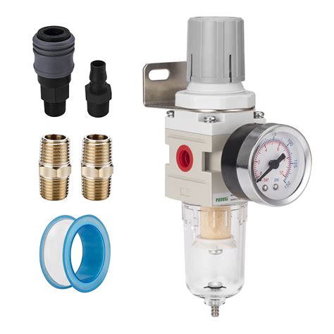 Buy Pudusi 1 4 Npt Compressed Air Filter Regulator Combo Air Compressor Water Separator Air