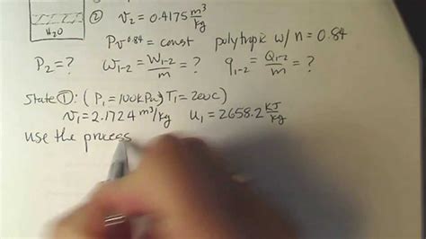 Polytropic Compression Of Steam Youtube