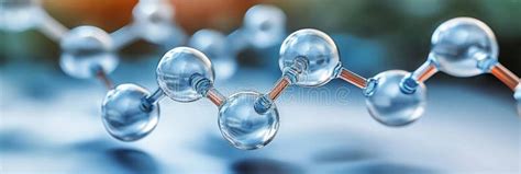 Molecular Chain Connection Network Science Concept Structure Of Molecules 3d Rendering Stock