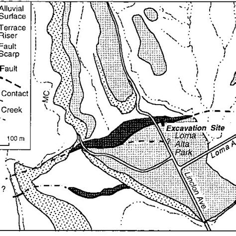 Map Of Southern California Showing Major Faults Cf Cucamonga Fault
