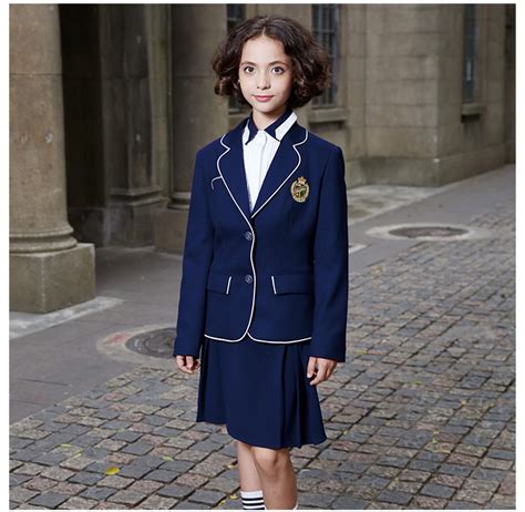 日韩校服学生装英伦学院风 女裙套装春秋长袖小西装 Delunsa017德伦萨校服国际经典校服品牌 高端校服定制专家！校服定制 校服订购
