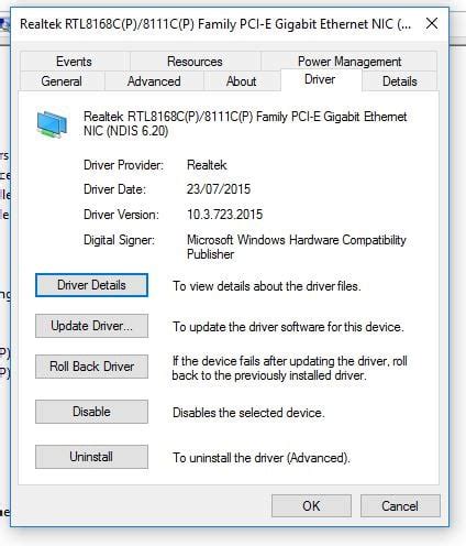 Realtek Ethernet Controller Driver Not Working After Windows 10 Upgrade