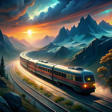 Premium Photo 3d High Speed Running Train Wallpaper