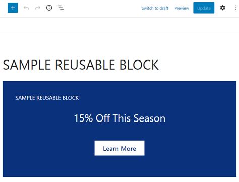 How To Overcome WordPress Reusable Block Problem