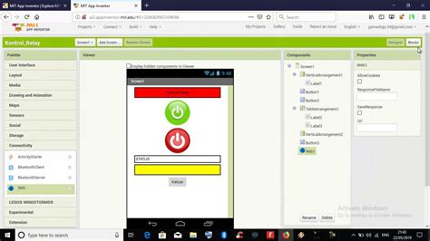 Tutorial Membuat Aplikasi Android Kontrol Relay Via Wifi Mit App Inventor 2 Youtube