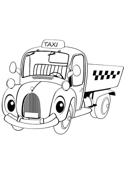 Раскраски такси распечатать
