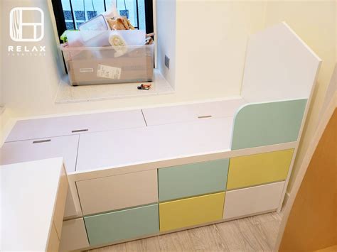 Relax Furniture And Interior Design Company 多謝客人支持 於本店訂制兒童房傢私 上下隔床連衣櫃