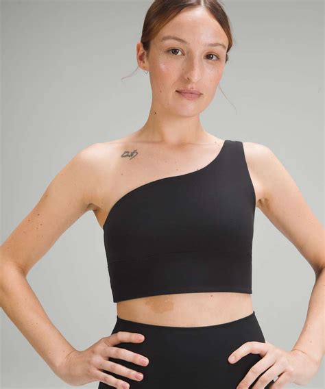 Lululemon Align Asymmetrical Bra Light Support Ab Cup Black Lulu