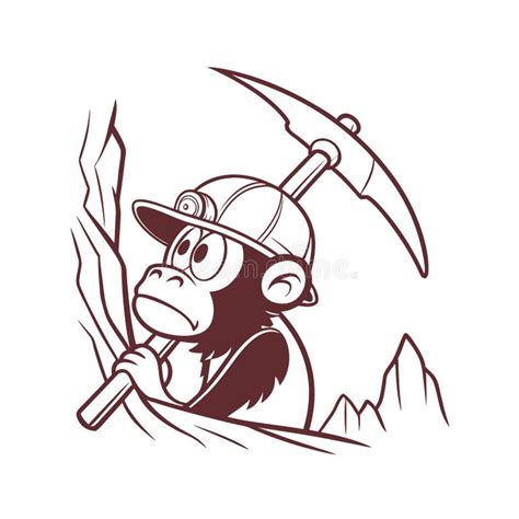 Frozen Monkey In Spelunking Adventure Stock Illustration Illustration