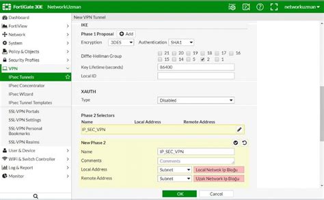 Fortigate Interface Mode Ipsec Vpn Kurulumu Network Uzman Profesyonel Network Çözümleri