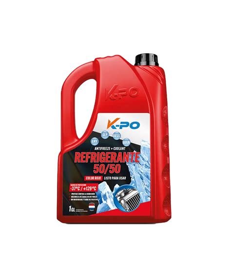 K PO REFRIGERANTE 50 50 ROJO ANTIFREEZE COOLANT Refrigerante
