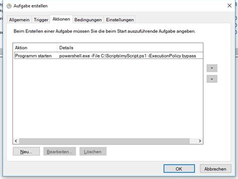 Powershell Scripte über Die Windows Aufgabenplanung Ausführen Sp