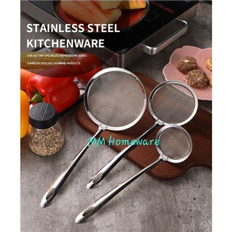 Stainless Steel Fine Mesh Oil Strainer Oil Frying Filter Scoop Mesh