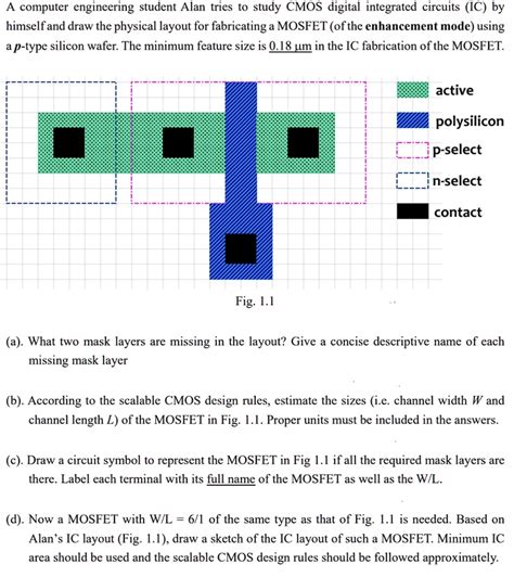 Solved A Computer Engineering Student Alan Tries To Study Cmos Digital