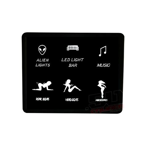 6 Way 12v Switch Touch Panel Switch Custom Design Sexy Button Labels