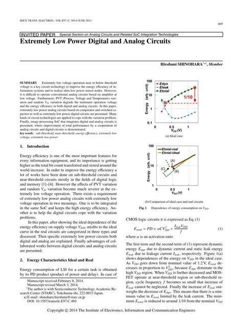Pdf Invited Paper Extremely Low Power Digital And Analog Circuits Dokumentips