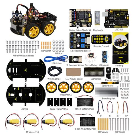 Arduino Робот Автомобиль Набор Многофункциональный 4wd Bt Robot Car