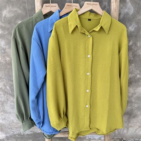 Jual Kemeja Jumbo Kemeja Crinkle Size S M L XL XXL XL Shopee Indonesia