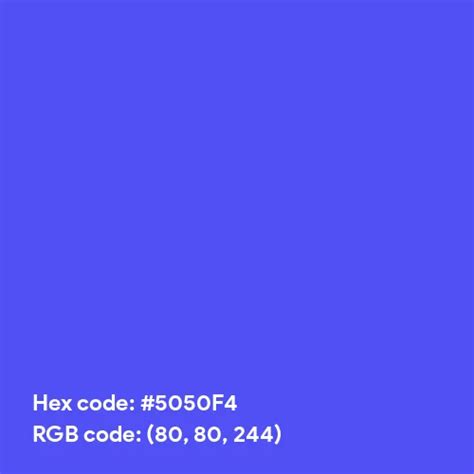 Blue Glow Color Hex Code Is 5050f4